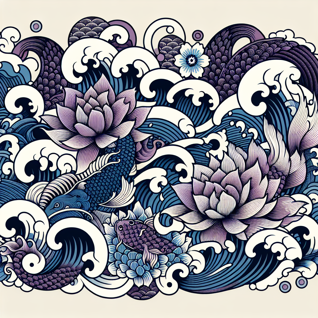 Japanese water sleeve tattoo - Eagleviewtattoo.com