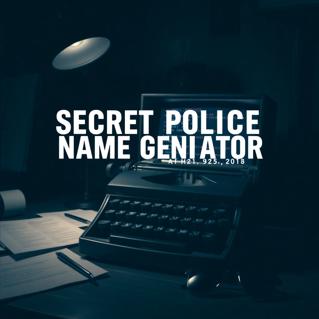 Best Secret Police Name Generator | Vondy