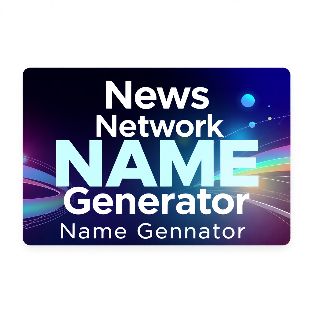 Best News Network Name Generator | Vondy