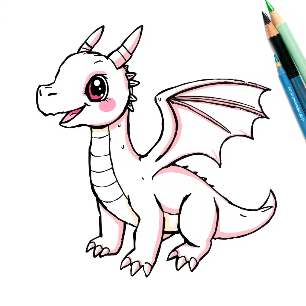 Best Cute Dragon Drawing Ideas | Vondy