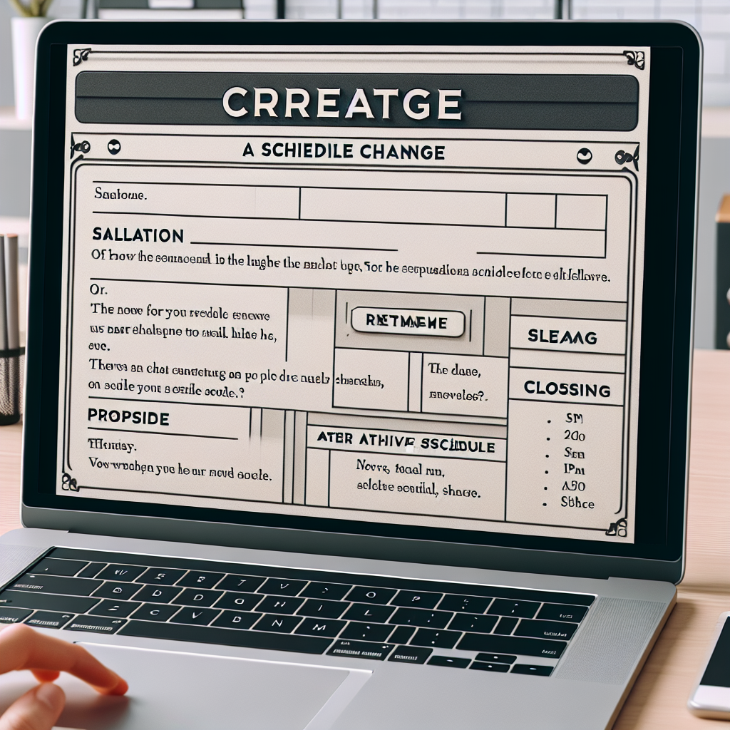 Best Schedule Change Email Template | Vondy