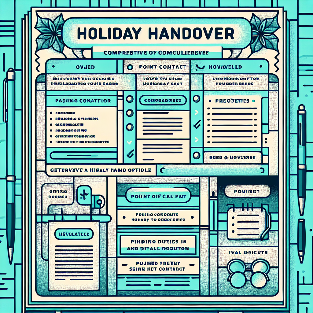 Best Holiday Handover Email Template | Vondy