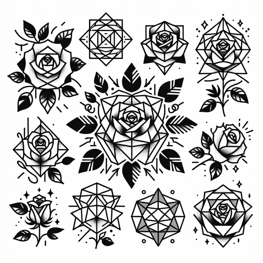 Best Geometric Rose Tattoo Generator | Vondy