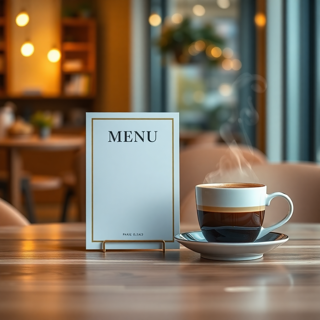 Best Cafe Menu Card Mockup And Coffee Cup Mockup Free Psd | Vondy