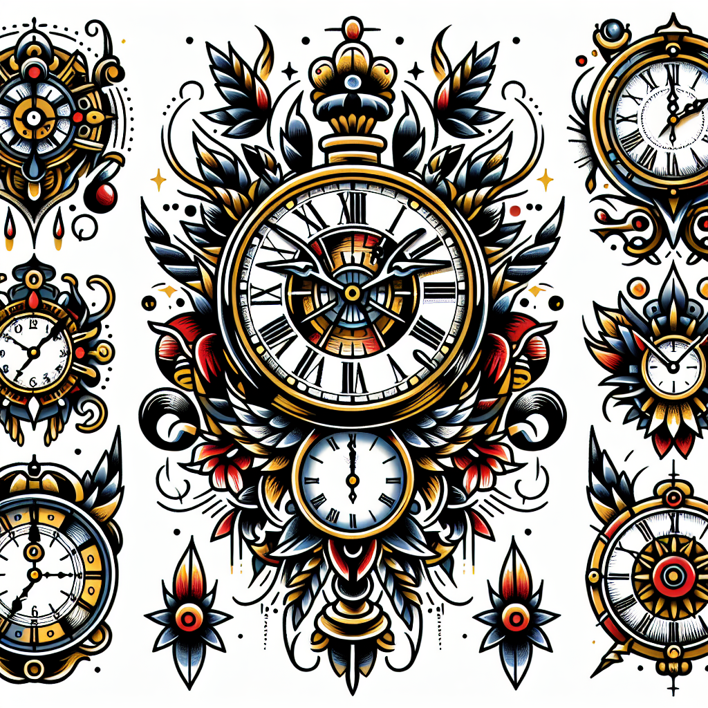 Best Neo-Traditional Clock Tattoo Generator | Vondy