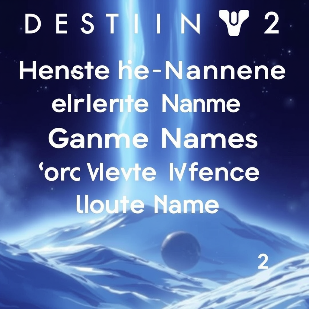Best Destiny 2 Name Generator | Vondy