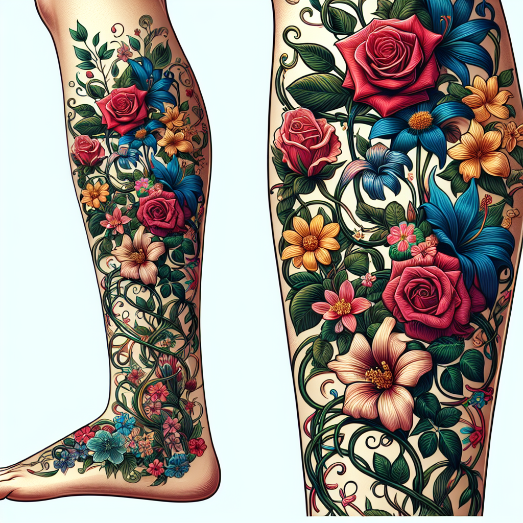 Best Leg Flower Tattoo Ideas | Vondy