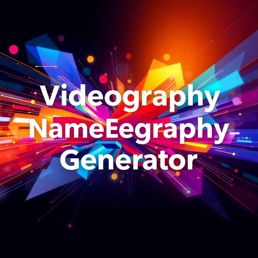 Best Videography Name Generator | Vondy