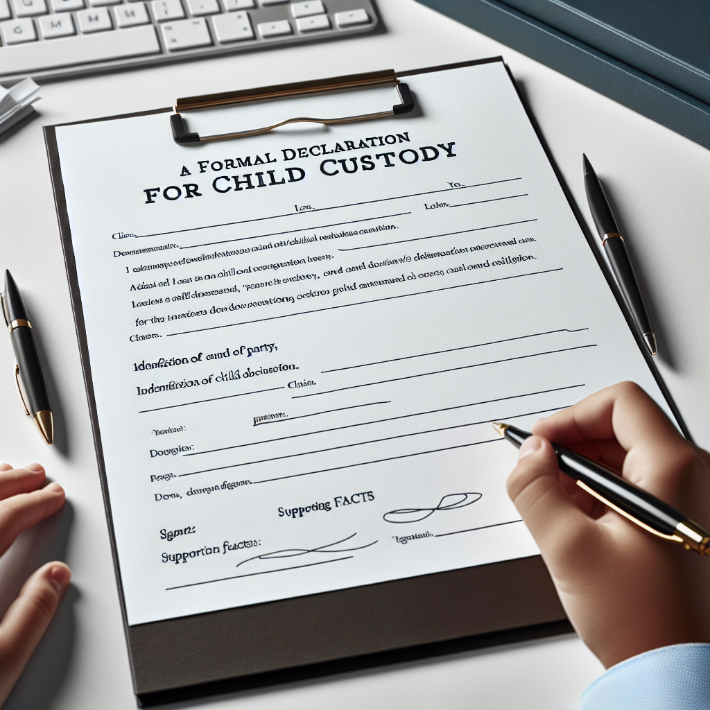 How To Write A Declaration For Child Custody | Vondy