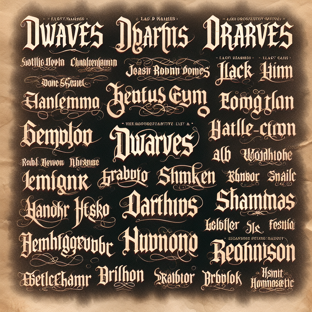 Best Dwarf Name Generator | Vondy