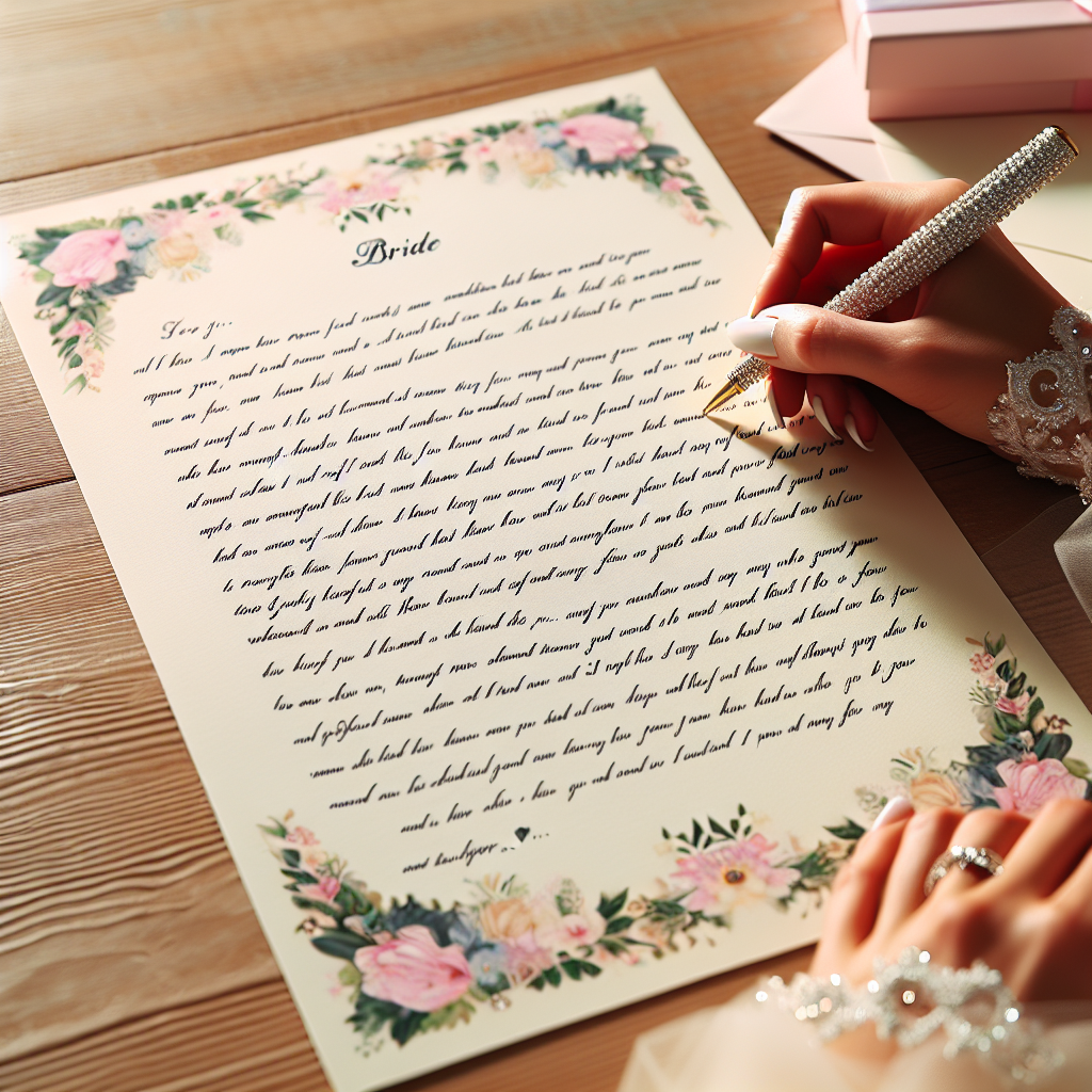 How To Write A Letter To The Bride | Vondy