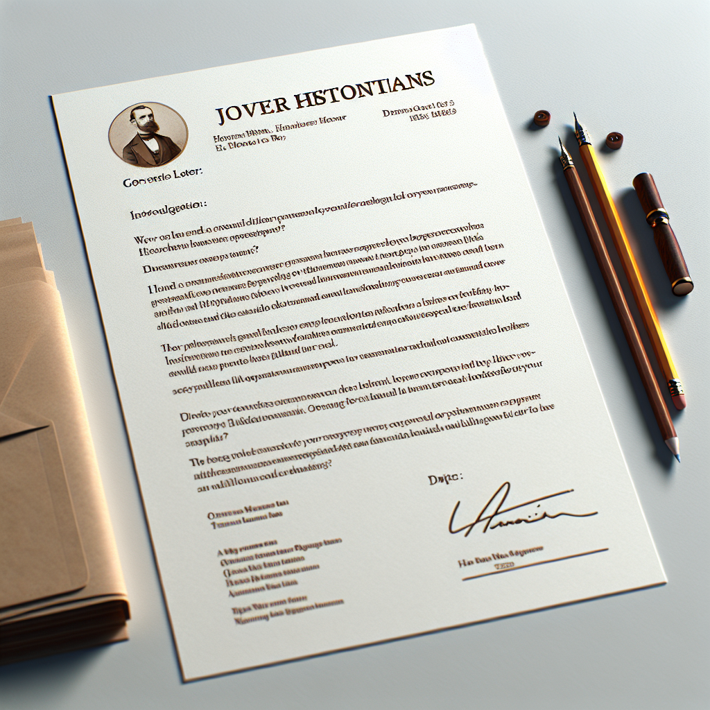 Best Historian Cover Letter Generator | Vondy