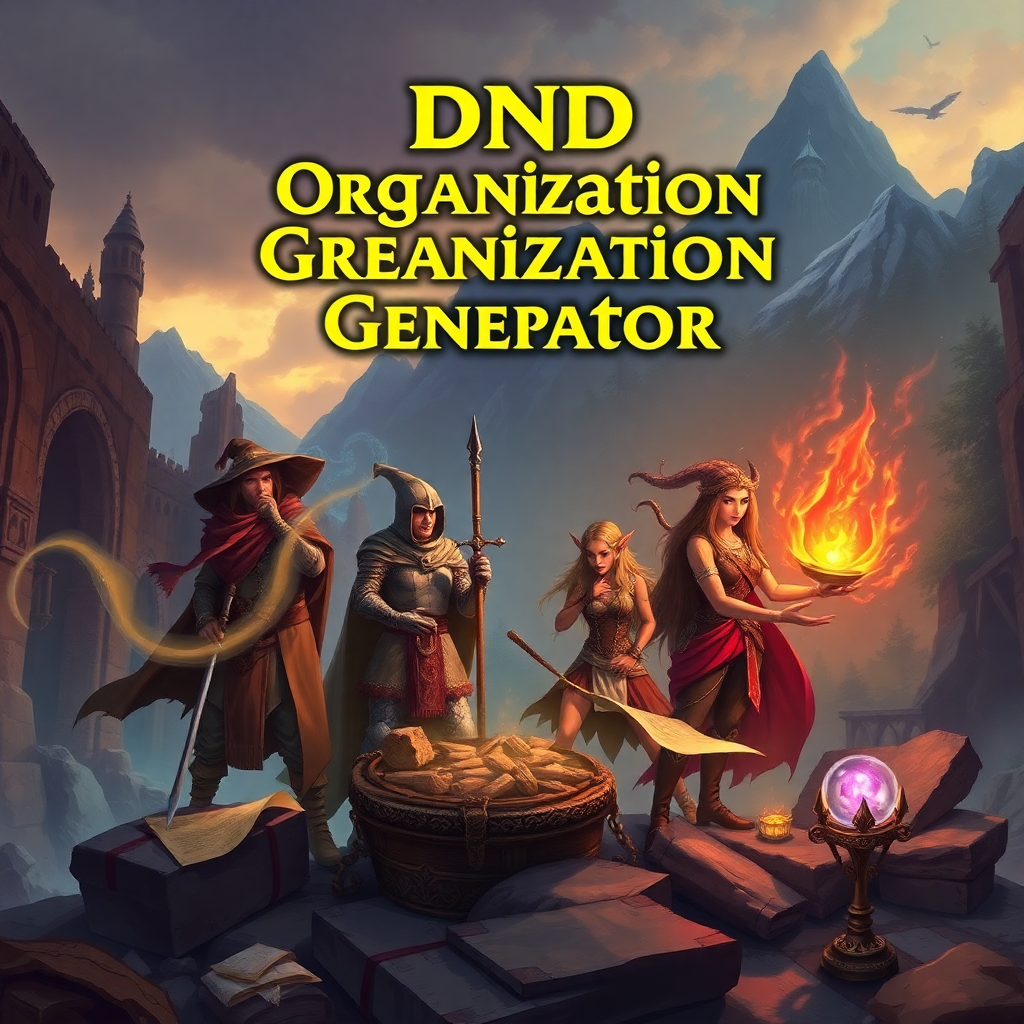 Best Dnd Organization Generator | Vondy