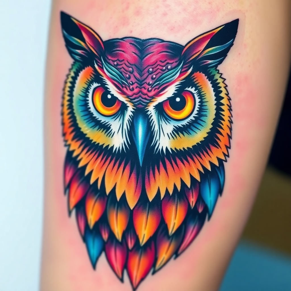 Best Colorful Owl Tattoo Ideas | Vondy