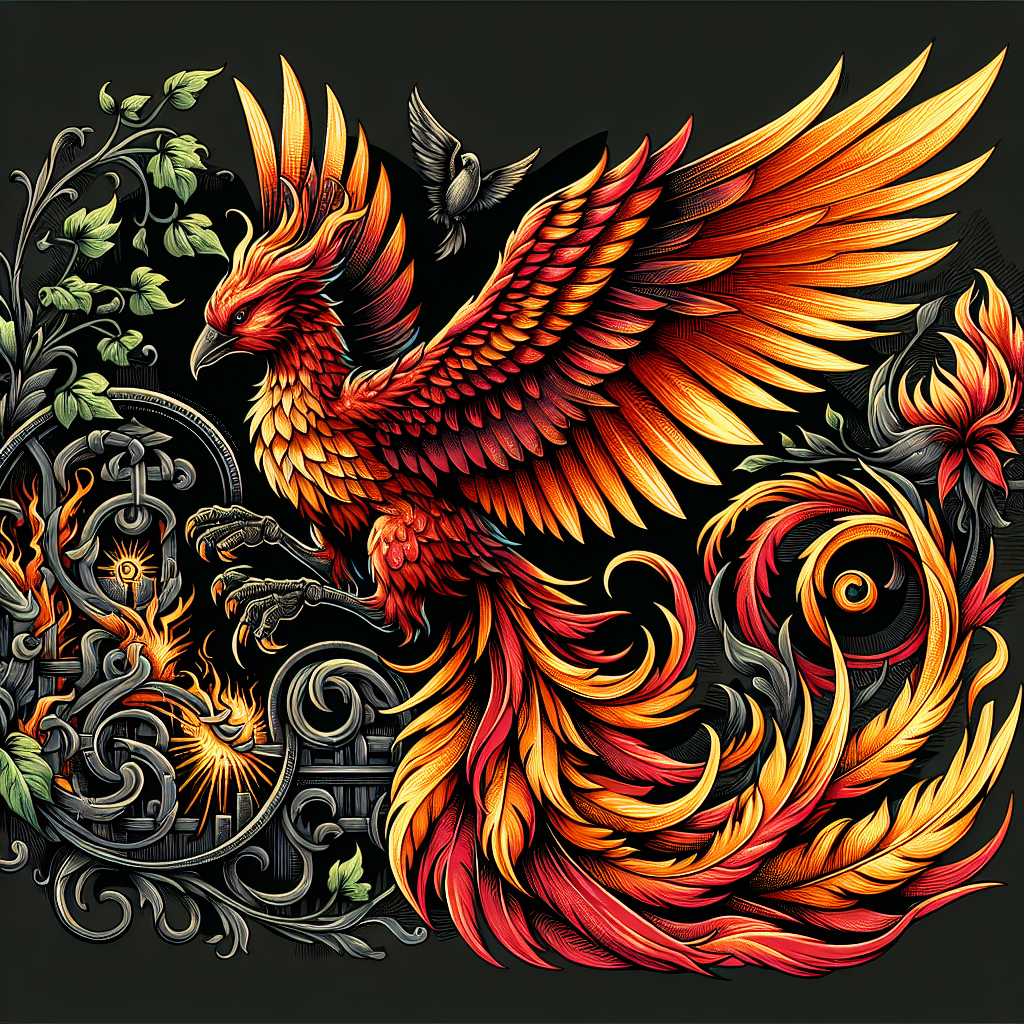 Best Gothic Phoenix Tattoo Generator | Vondy