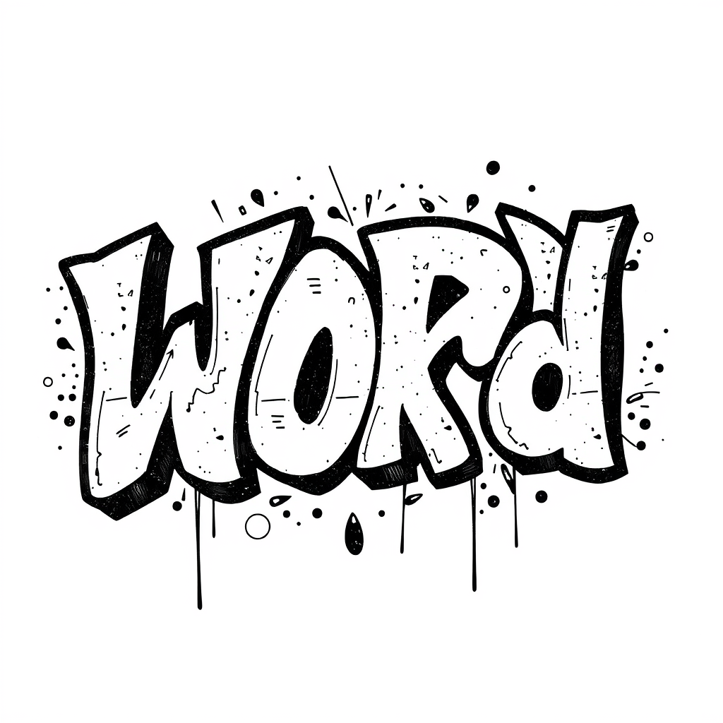 how to draw drawings with words