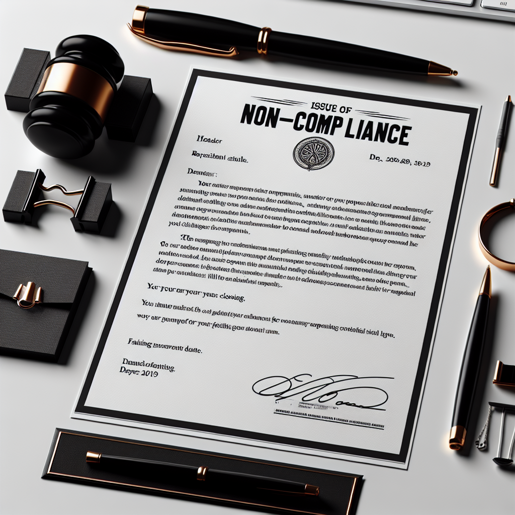 Best Responding To A Non Compliance Email Template | Vondy