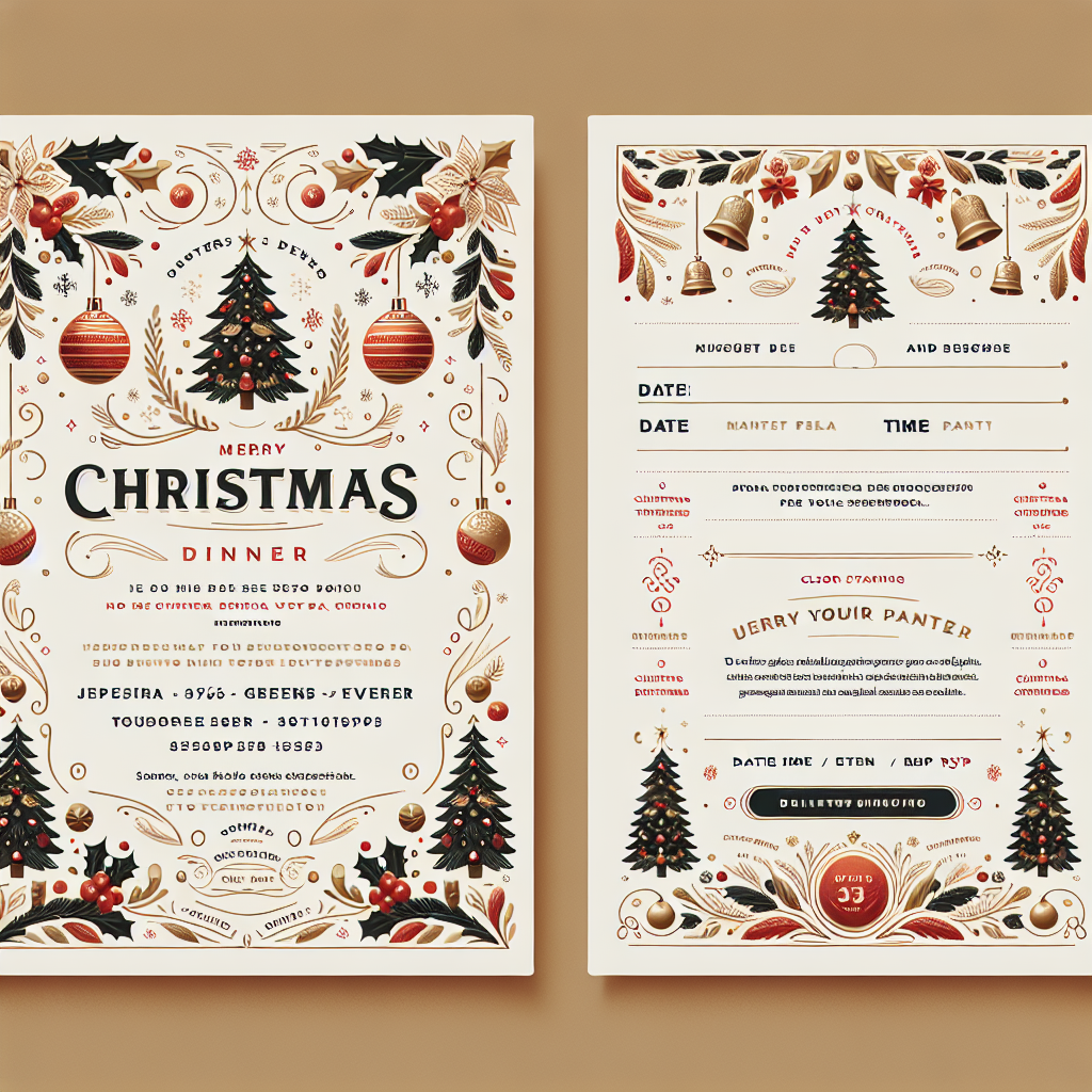 Best Christmas Dinner Invitation Email Template | Vondy