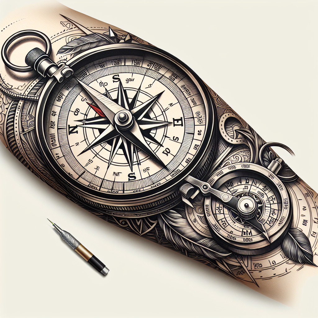 Best Realism Compass Tattoo Generator | Vondy