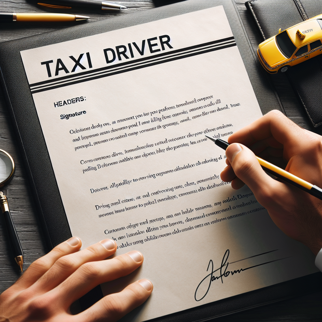 Best Taxi Driver Cover Letter Generator | Vondy