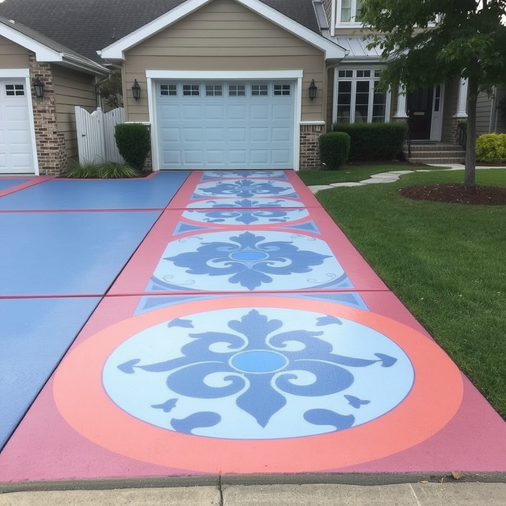 Painted Driveway Designs Concrete Painting And Coatings | Tropic