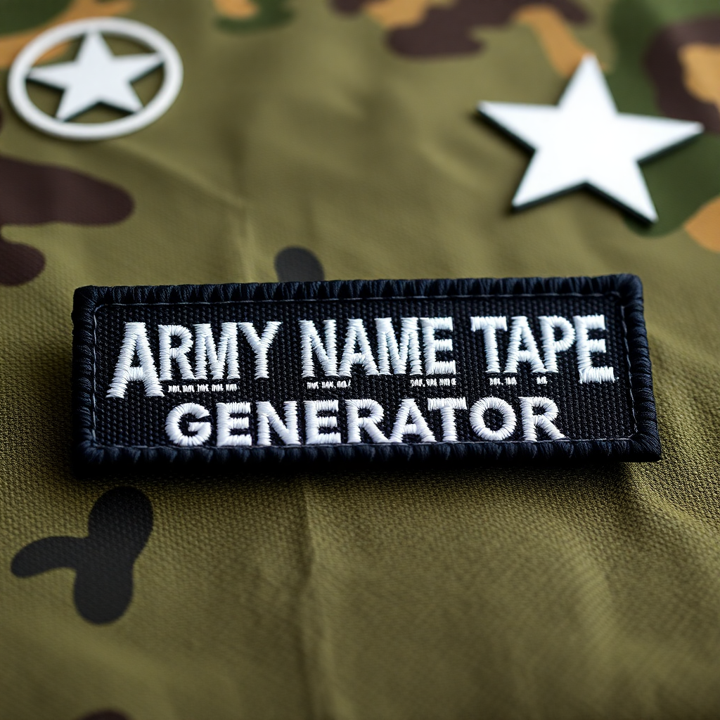 Best Army Name Tape Generator | Vondy