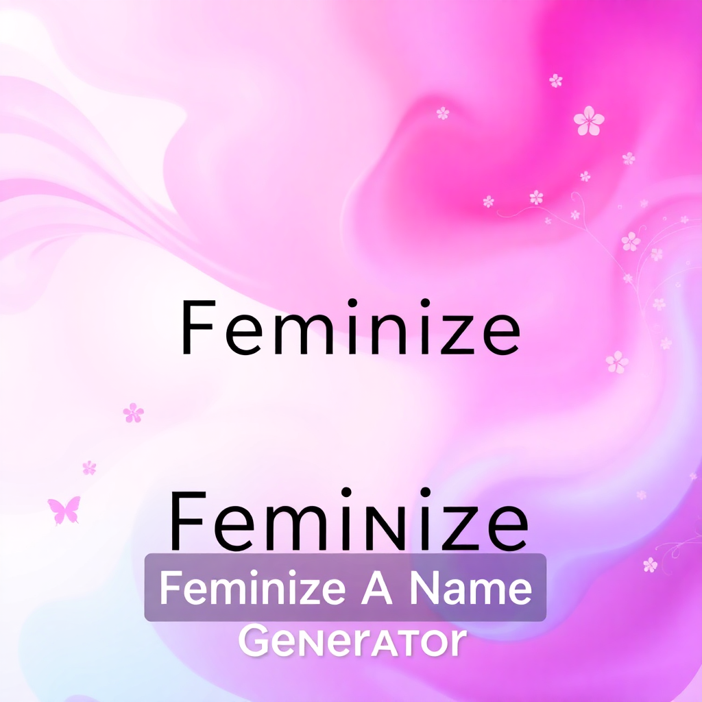 Best Feminize A Name Generator | Vondy