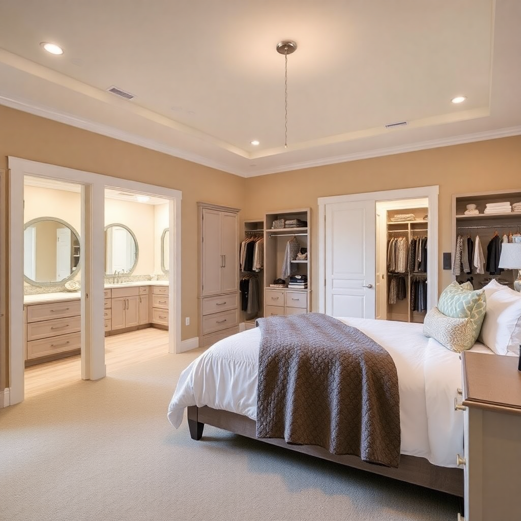 Best Master Bedroom With Bathroom And Walk In Closet Design Ideas | Vondy