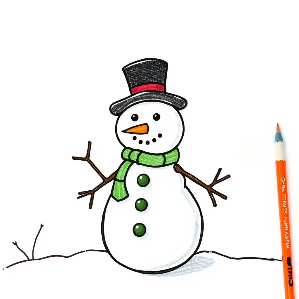 Best Snowman Ideas Drawing | Vondy