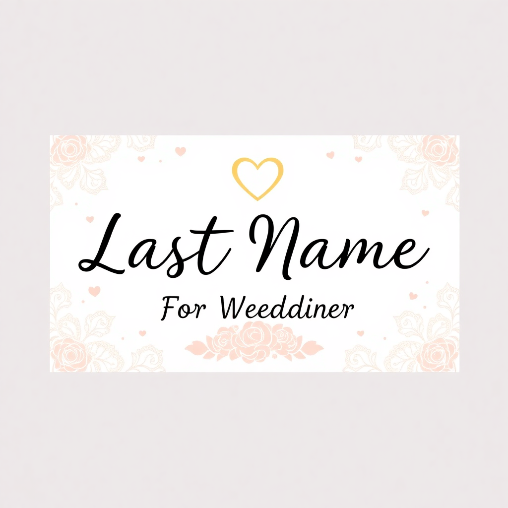 Best Last Name Generator For Wedding | Vondy