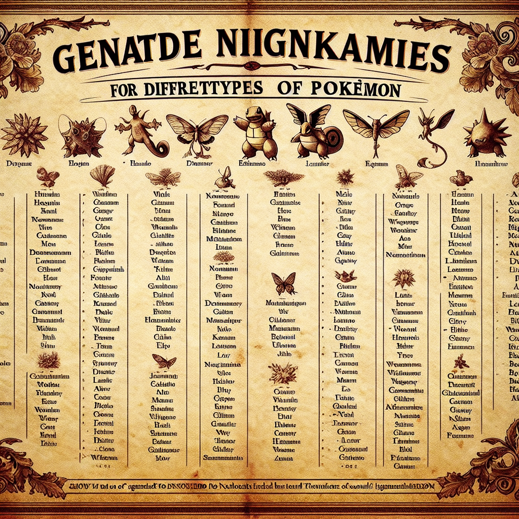Best Pokemon Nickname Generator | Vondy