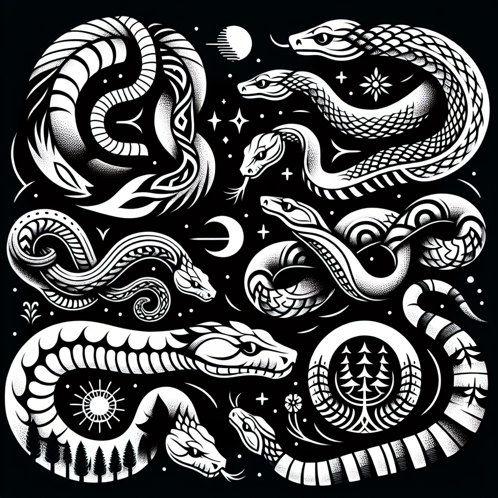 Best White Ink Snake Tattoo Generator | Vondy