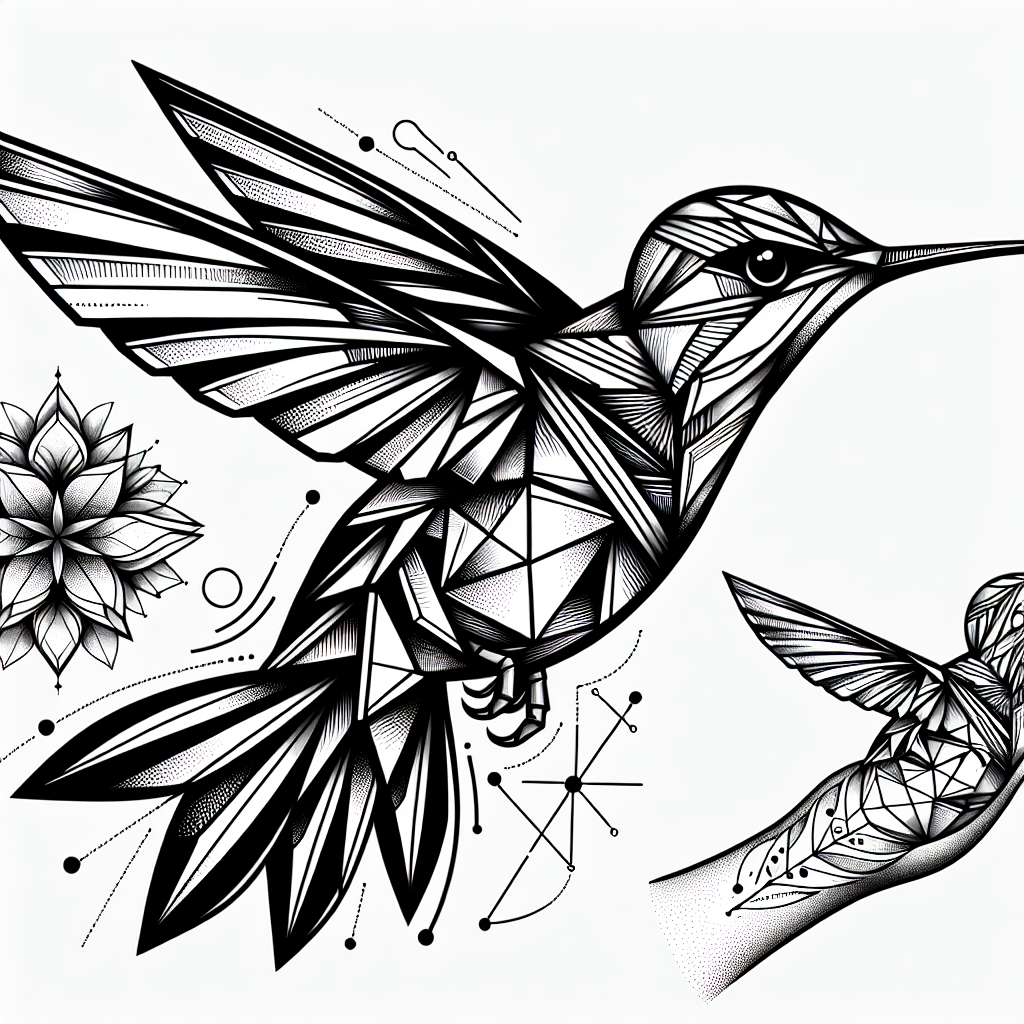 Best Geometric Hummingbird Tattoo Generator | Vondy