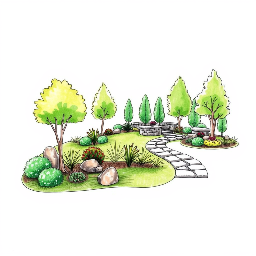 Quick Sketch Landscape Design Calgary Landscape Design | Easy