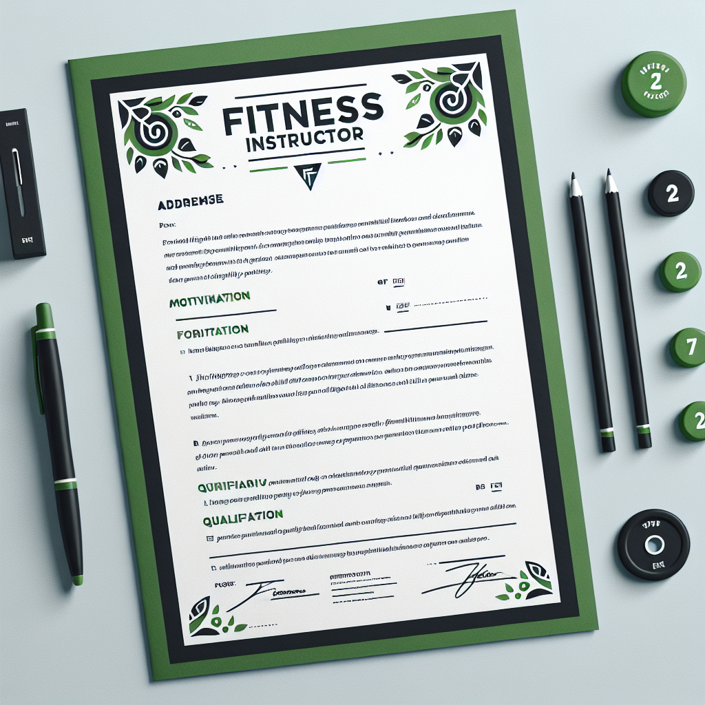 Best Fitness Instructor Cover Letter Generator | Vondy