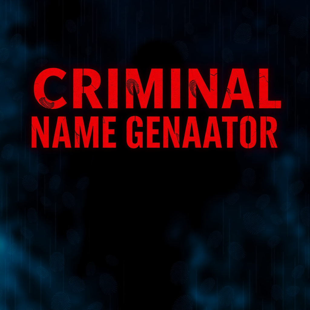 Best Criminal Name Generator | Vondy
