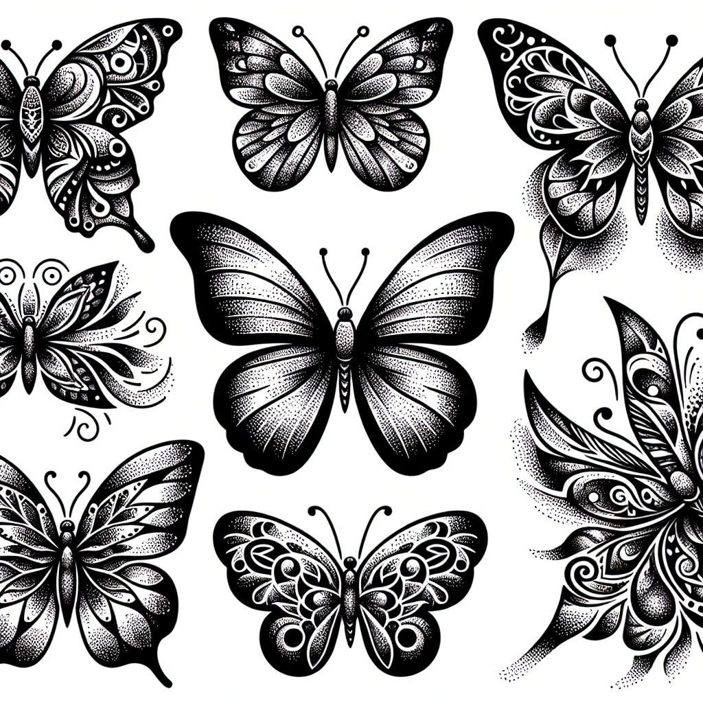 Best Stipple Butterfly Tattoo Generator | Vondy