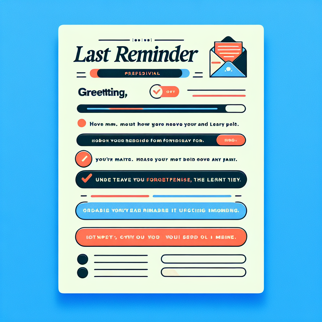 Best Last Reminder Email Template | Vondy
