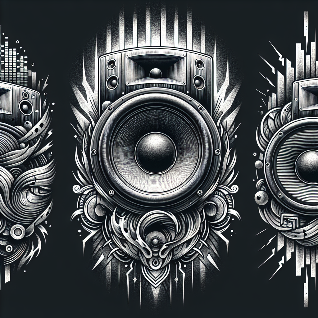 Bass Speaker Tattoo Designs