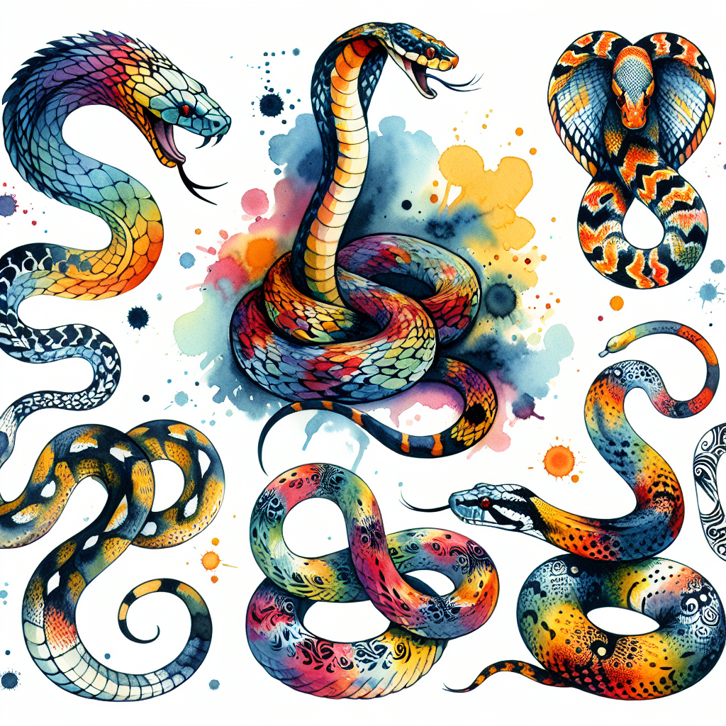 Best Watercolor Snake Tattoo Generator | Vondy