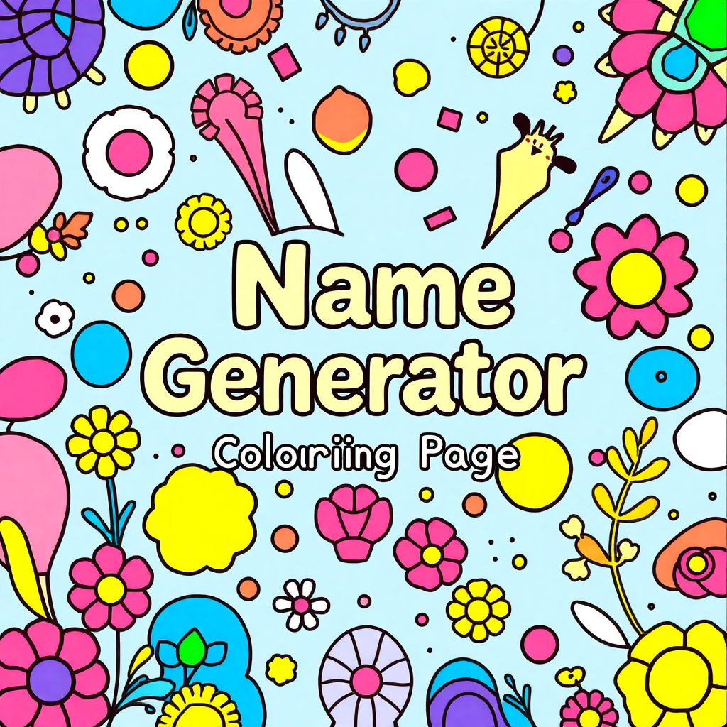 Best Name Generator Coloring Page | Vondy