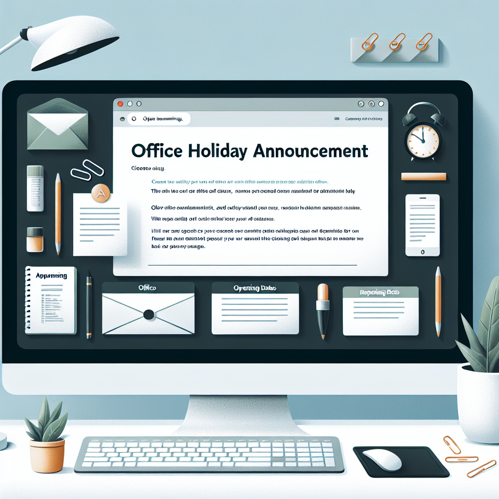 Best Public Holiday Announcement Email To Employees Template | Vondy