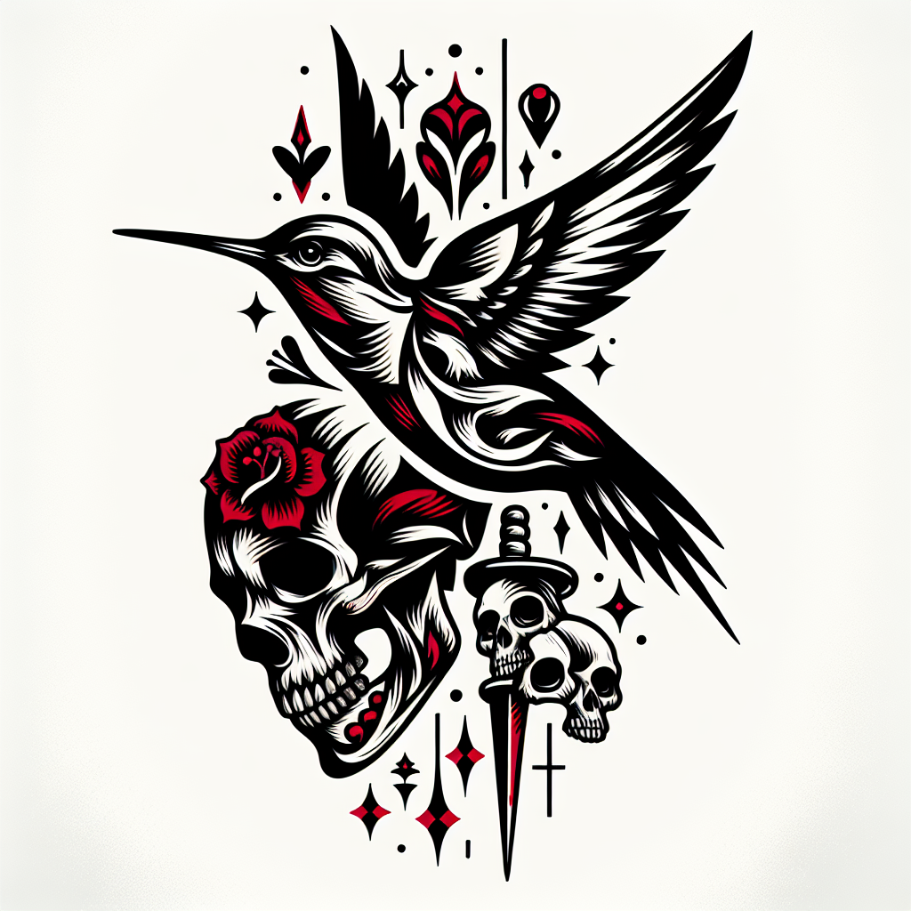 Best Trash Polka Hummingbird Tattoo Generator | Vondy