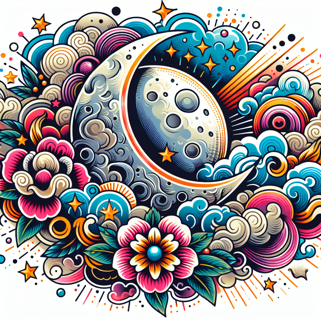 Best Neo-Traditional Moon Tattoo Generator | Vondy