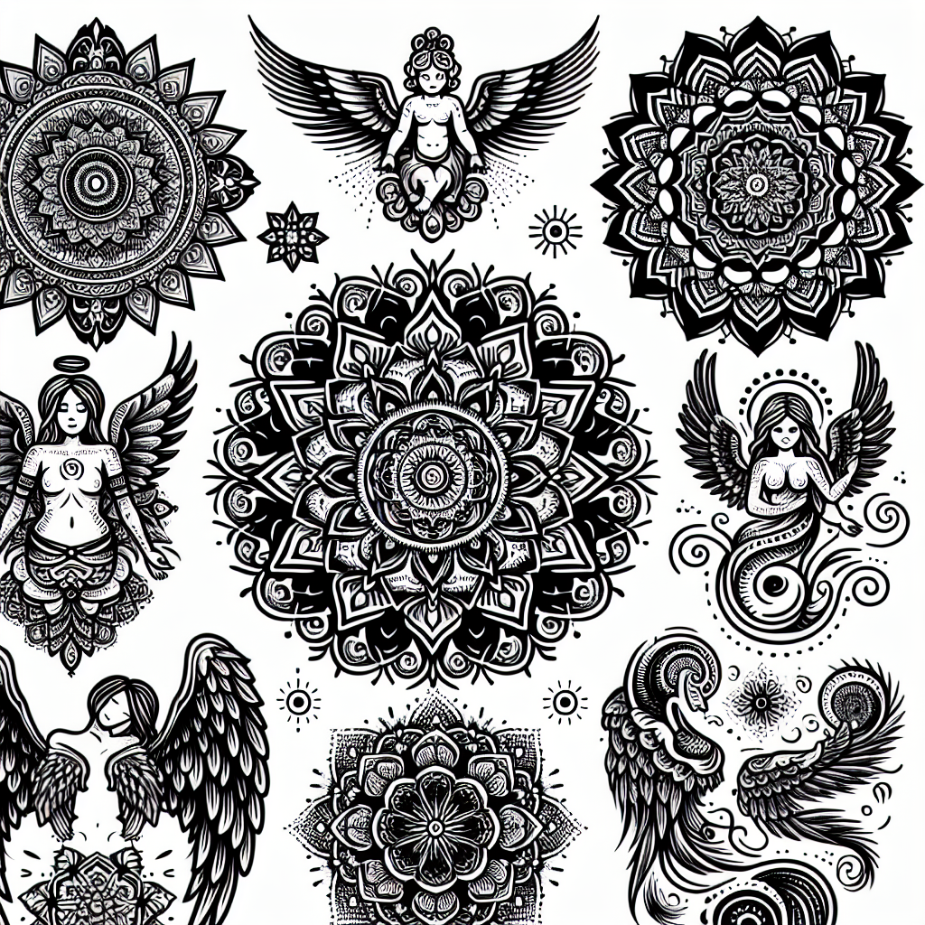 Best Mandala Angel Tattoo Generator | Vondy