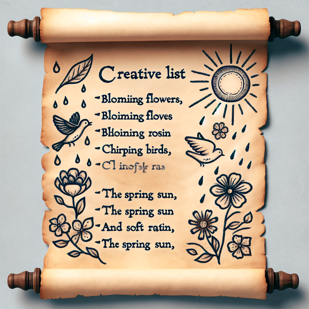 Best List Poem Generator | Vondy
