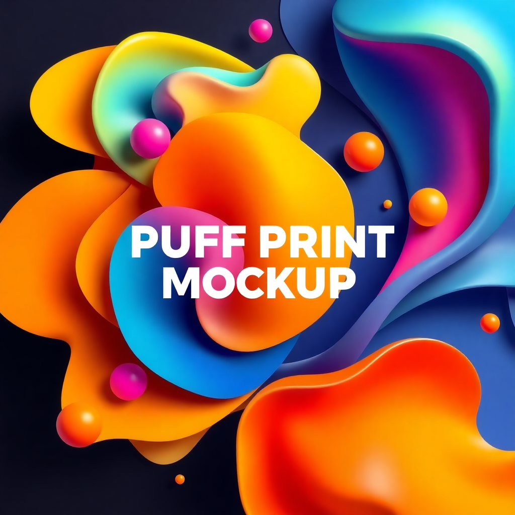 Best Puff Print Mockup | Vondy