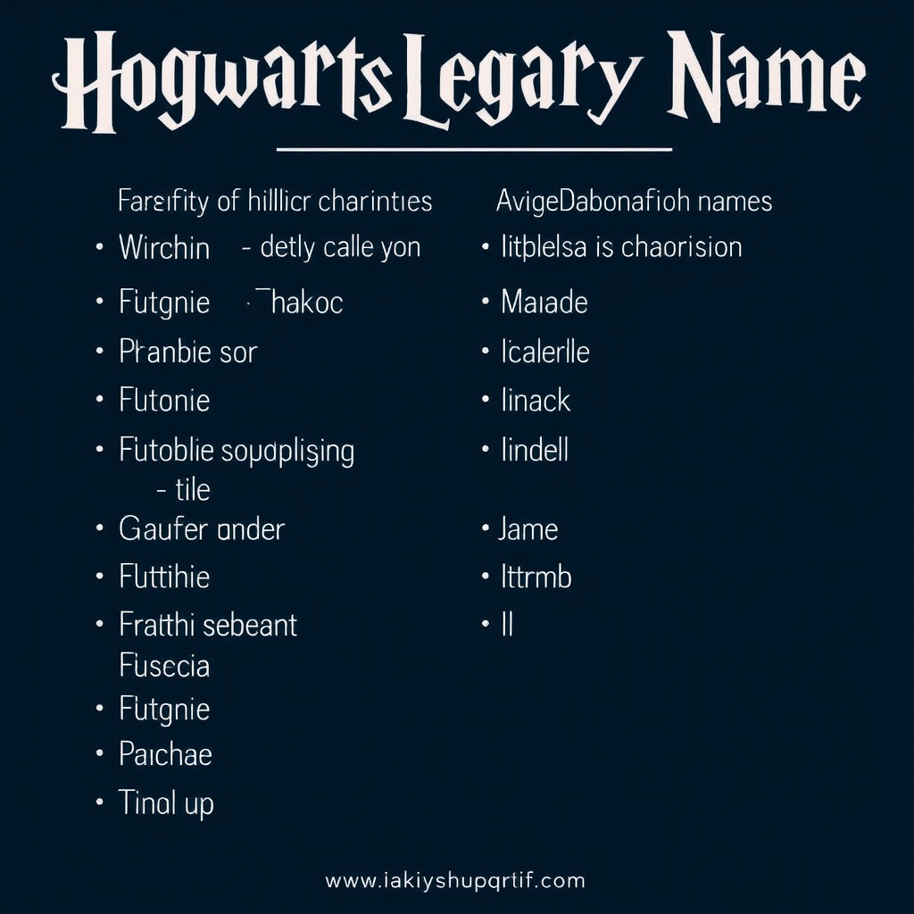 Best Hogwarts Legacy Name Generator | Vondy