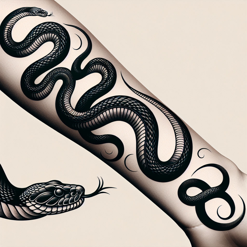Best Minimalist Snake Tattoo Generator | Vondy