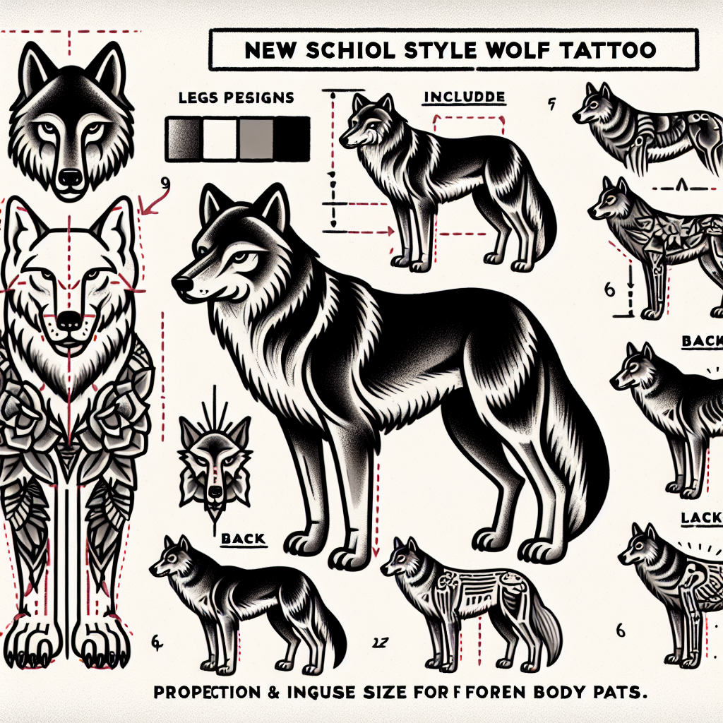 Best New School Wolf Tattoo Generator | Vondy